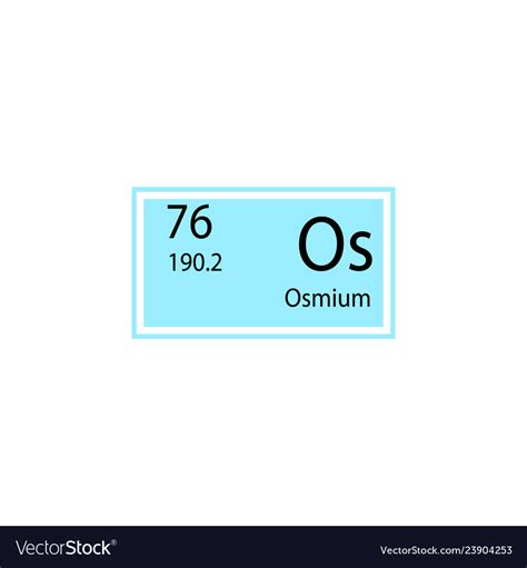 Periodic Table Element Osmium Icon Royalty Free Vector Image