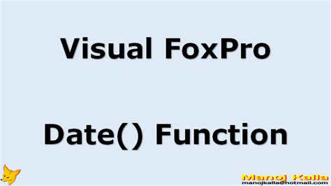 visual foxpro date function programming and computing tips