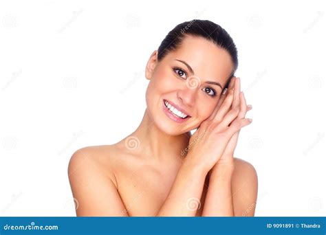Beautiful Brunettes With Perfect Skin Stock Image Image Of Health