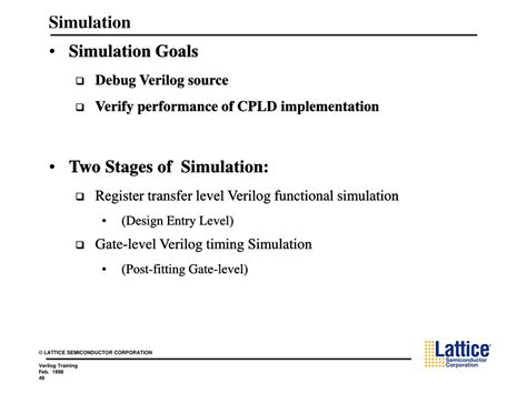 Ppt Lattice Verilog Training Part Ii Jimmy Gao Powerpoint Presentation Id1780527