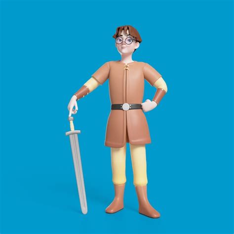 Ilustración 3d De Chico Nerd Posando Archivo Psd Gratis