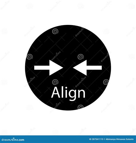 aligned icon vector 287561115