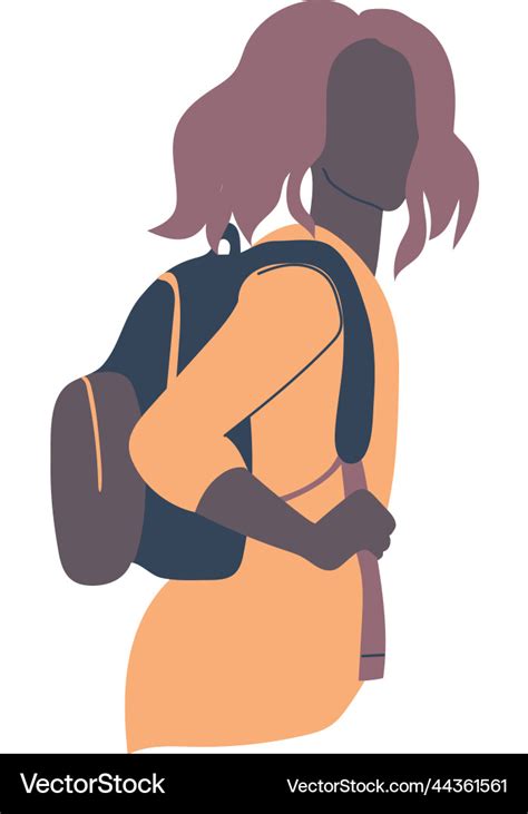 Black Female Student Royalty Free Vector Image