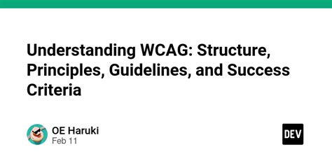 Understanding Wcag Structure Principles Guidelines And Success