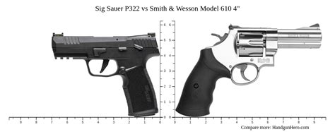 Sig Sauer P322 Vs Smith And Wesson Model 610 4 Size Comparison Handgun