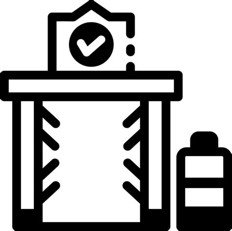 A Linear Style Icon Depicting Security Checkpoint Sign 59366318 Vector Art At Vecteezy