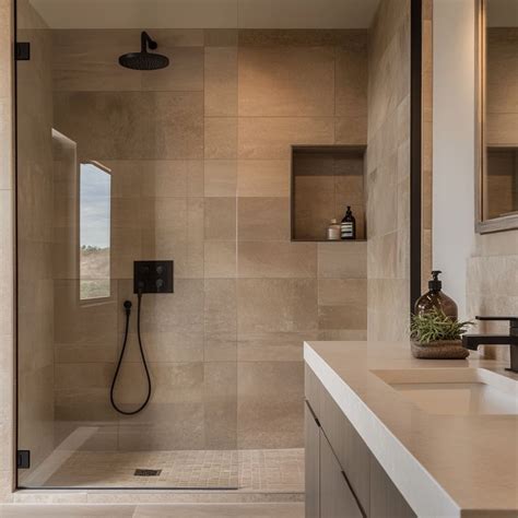 Stylish Large Shower Tile Designs For Contemporary Bathrooms