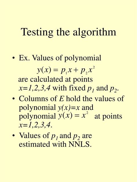 ppt nnls lawson hanson method in linearized models powerpoint