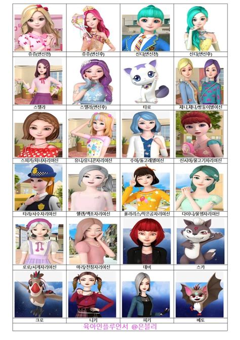 시크릿쥬쥬 등장인물 별의여신 캐릭터 총정리 네이버 블로그