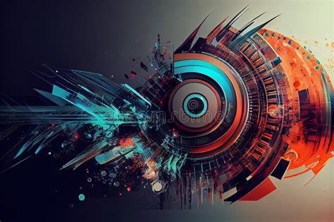 High Technology Background Ai Generated Stock Illustration Illustration Of Business Blue