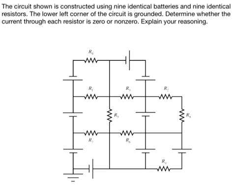 Solved The Circuit Shown Is Constructed Using Nine Identical
