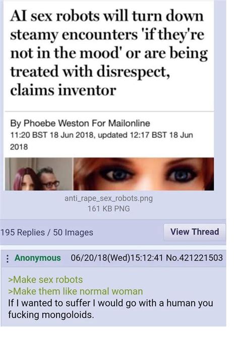 New Ethics Question Sexbots Should They Be Legal R Greentext Greentext Stories Know