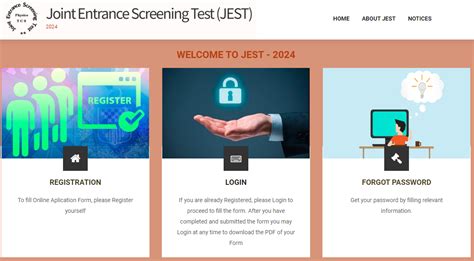 JEST Application Form Out Registration Fee Apply Online