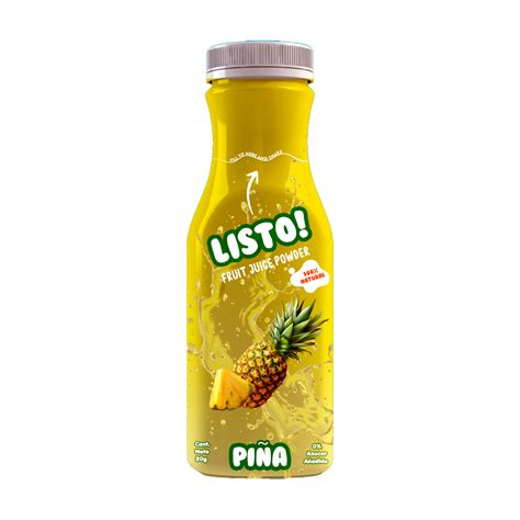 Listo Fruit Juice Powder Sabor PiÑa Six Pack Albocorp