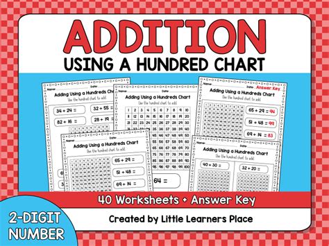 Adding 2 Digit Numbers Using A 100 Chart Graphic By Lady Designs · Creative Fabrica