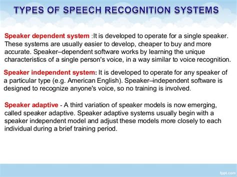 Speech Recognition System