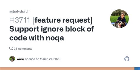 Feature Request Support Ignore Block Of Code With Noqa · Issue 3711