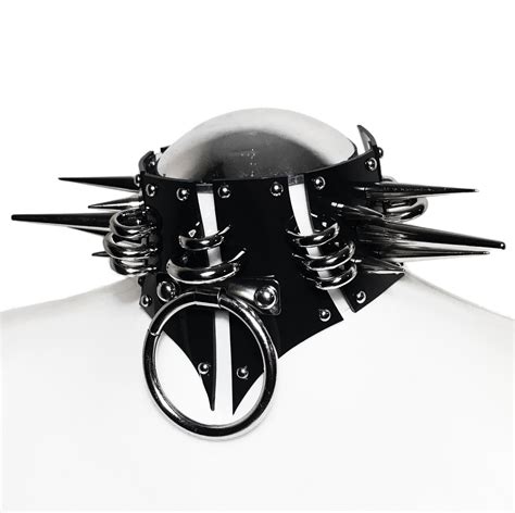 Raspberry Mazohyst ~ Spiked Black Dahlia Deconstructed Choker By Indie
