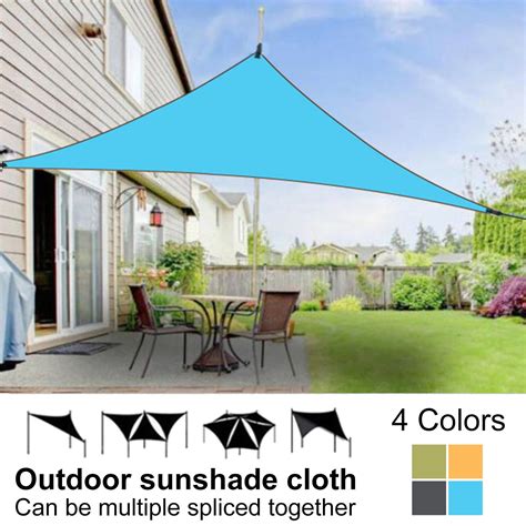 Chagetd Outdoor Sun Shade Sail With Carabiner Uv Blocking Triangle