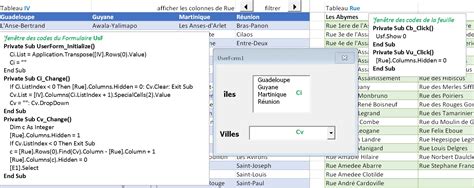 Tableau Structuré Mais Pas Vraiment Et Combobox En Cascade Macros Et Vba Excel