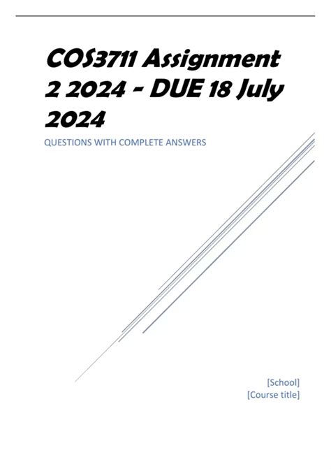 cos3711 assignment 2 2024 due 18 july 2024 advanced programming