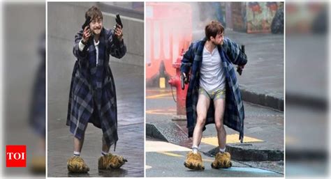 Daniel Radcliffe Daniel Radcliffes Photo While Shooting For Guns Akimbo Sparks A Meme Storm