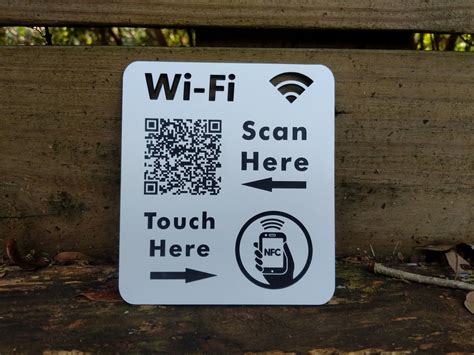 Wi Fi QR Code With NFC Chip Guest Wifi Access Code Perfect For Coffee