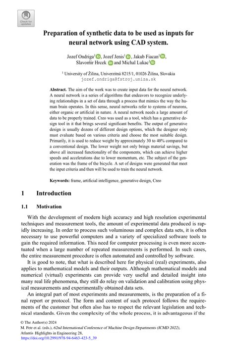 pdf preparation of synthetic data to be used as inputs for neural