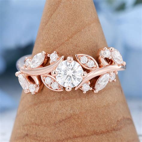 Antique Rose Gold Diamond Engagement Rings
