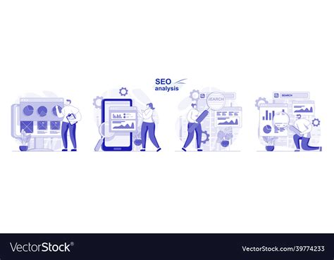 Seo Analysis Web Royalty Free Vector Image VectorStock