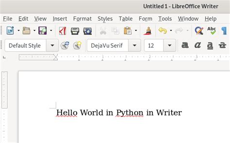 Python Guide My First Macro The Document Foundation Wiki