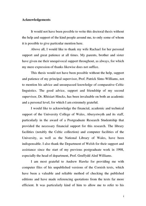 Thesis Acknowledgement Writing Help Thesis Sample Riset