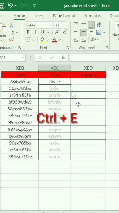 How To Mixed Data Separate Text And Numbers In Excel Shorts Viral Excel Shortsfeed Exceltips