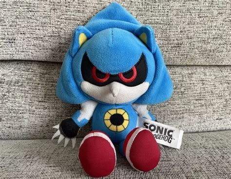 Rare Sonic The Hedgehog 9 Inch Metal Sonic Plush Soft Toy Jakks Pacific
