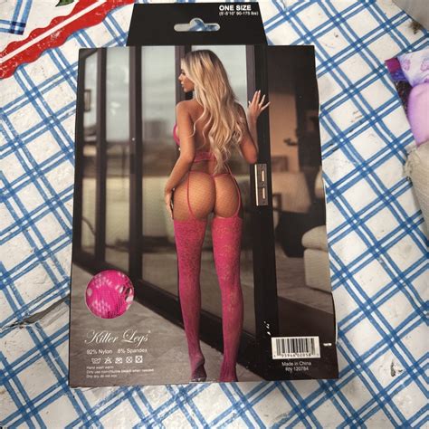 Killer Legs Lingerie Pink Body Stocking With Thong New Ebay