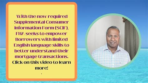 Fha Is Seeking To Empower Limited English Language Speakers With The Scif Form Learn More Here