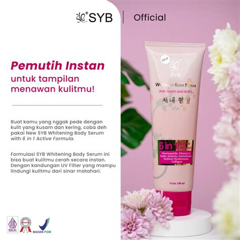 Body Serum Dengan Glutathion Syb Whitening Body Serum Original