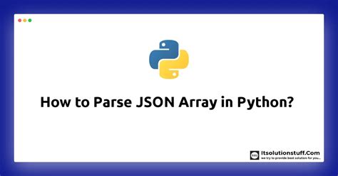 How To Parse Json Array In Python