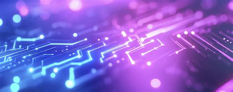 Abstract Glowing Circuit Board Design Futuristic Technology Background