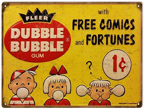 Dubble Bubble Gum Metal Sign Vintage Style Retro Country Advertising