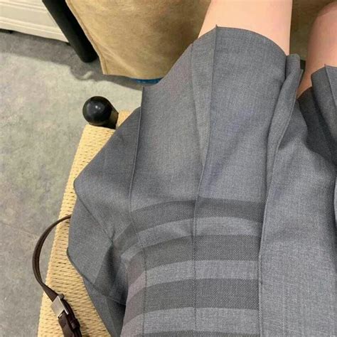 여성용 클래식 4 바 Tb 스타일 하이웨이스트 A 라인 플리츠 스커트 영국 얇은 스커트 봄 및 여름 Aliexpress