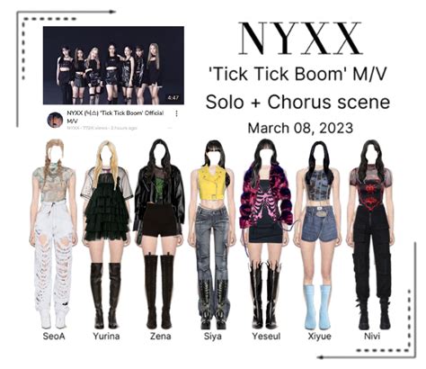 Nyxx 닉스 Tick Tick Boom Mv Outfits 2 Outfit Shoplook