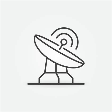 Parabolic Satellite Dish Tower Vector Concept Line Icon 14762143 Vector