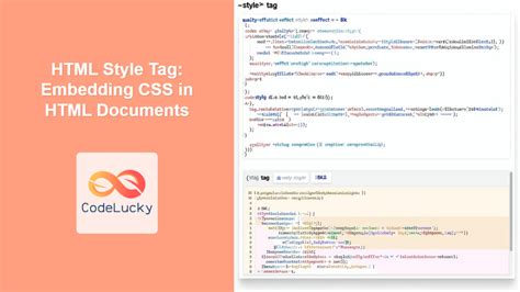 html style property element style codelucky