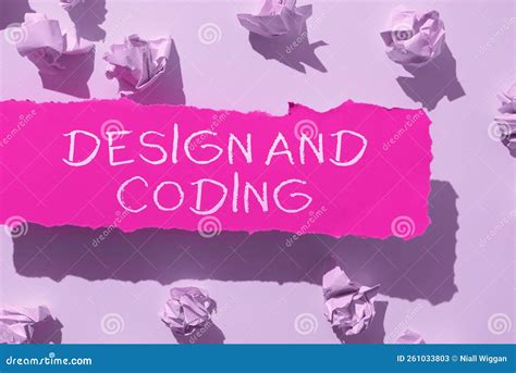 Writing Displaying Text Design And Coding Word Written On Html And