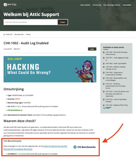 Attic Alert Securesuite Membership Om Cis Benchmark Te Toetsen Attic