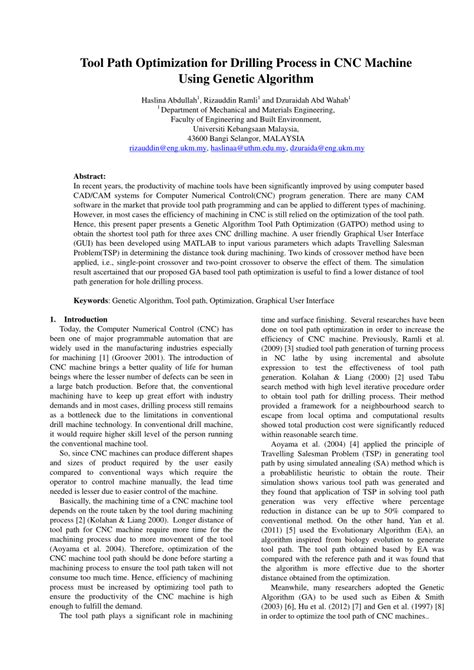 pdf d007 tool path optimization for drilling process in cnc machine