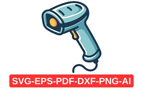 Barcode Scanner Art Svg Vector Clipart Graphic By Artful Assetsy