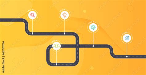 Timeline Infographics Template Workflow Process Chart Vector Illustration Stock Vector