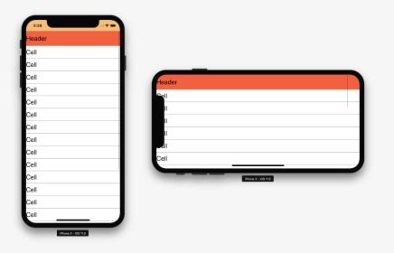 The Header And The Cells Are Transparent Cell Background Transparent Ios HD Png Download